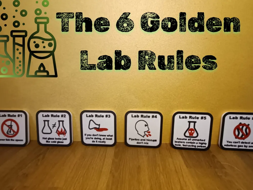The 6 Golden Lab Rules by Piuppi MakerWorld: Download Free 3D Models