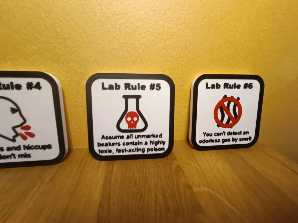The 6 Golden Lab Rules - Free 3D Print Model - MakerWorld
