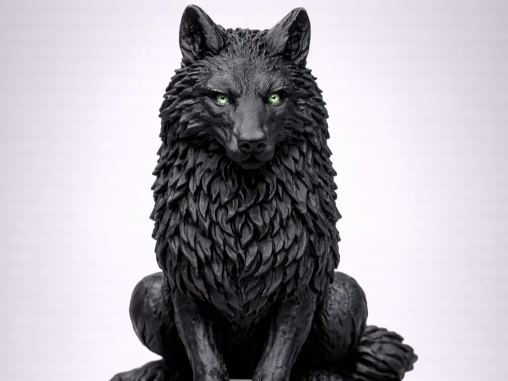 Wolf & Skull Statue - Free 3D Print Model - MakerWorld