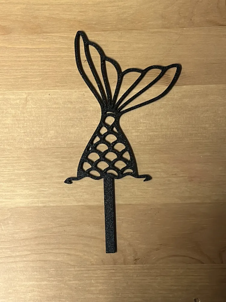 mermaid tail cake topper - Free 3D Print Model - MakerWorld