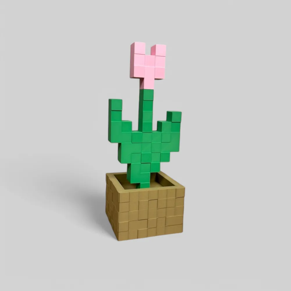 Flor de tulipán de Minecraft en maceta (Sin AMS) por Creat3DWorks ...