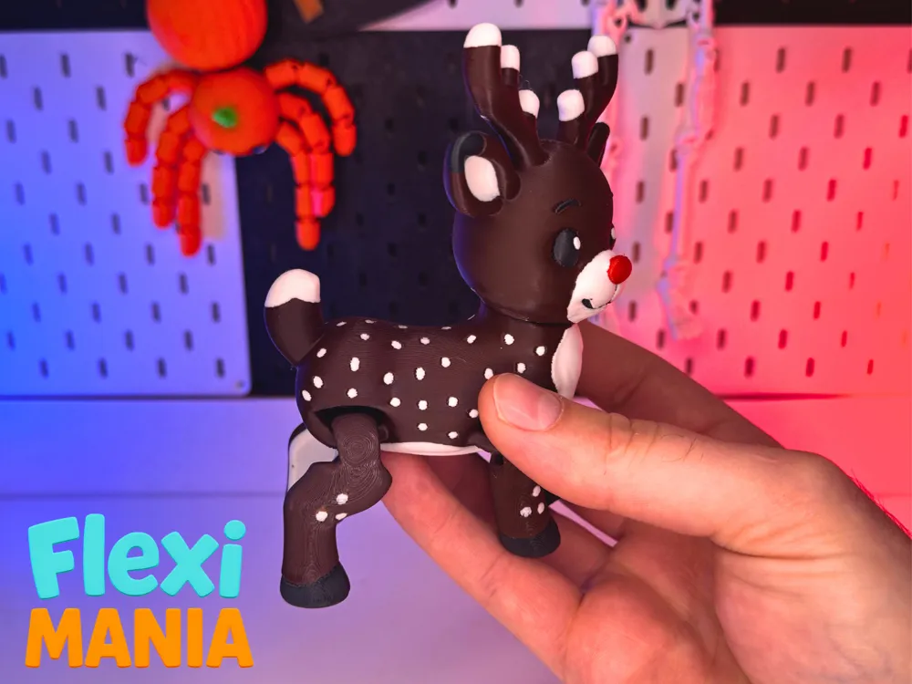 Flexi Reindeer| Articulated Printable Christmas by FlexiMania ...