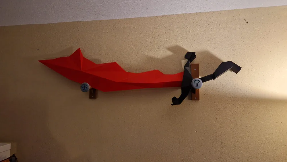 Runescape OSRS Dragon Scimitar Wall Mount / Holder by Slingi MakerWorld ...