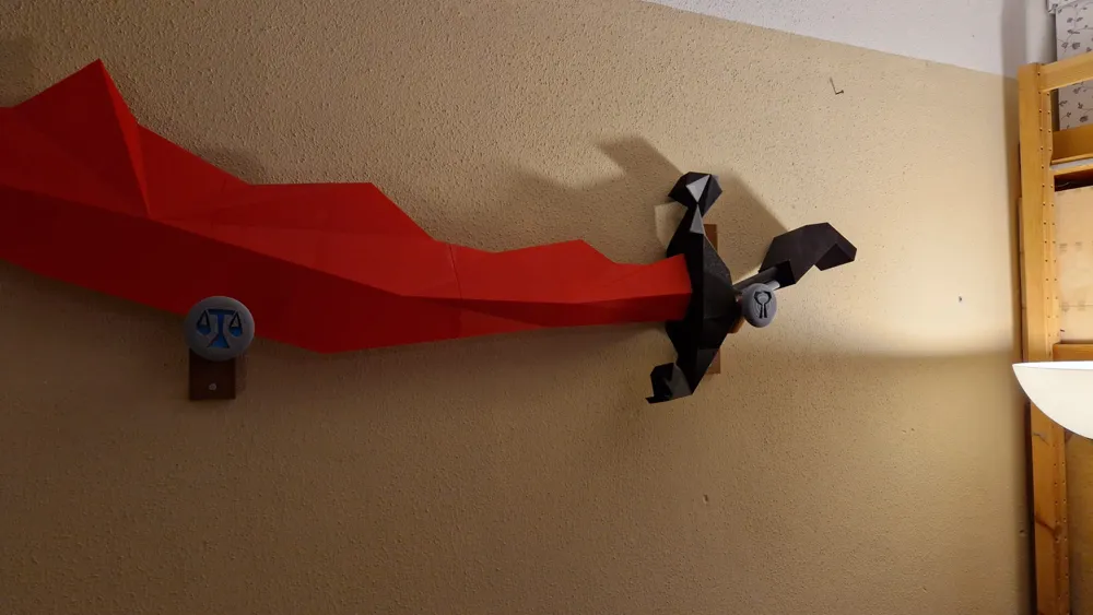 Runescape OSRS Dragon Scimitar Wall Mount / Holder - Free 3D Print ...