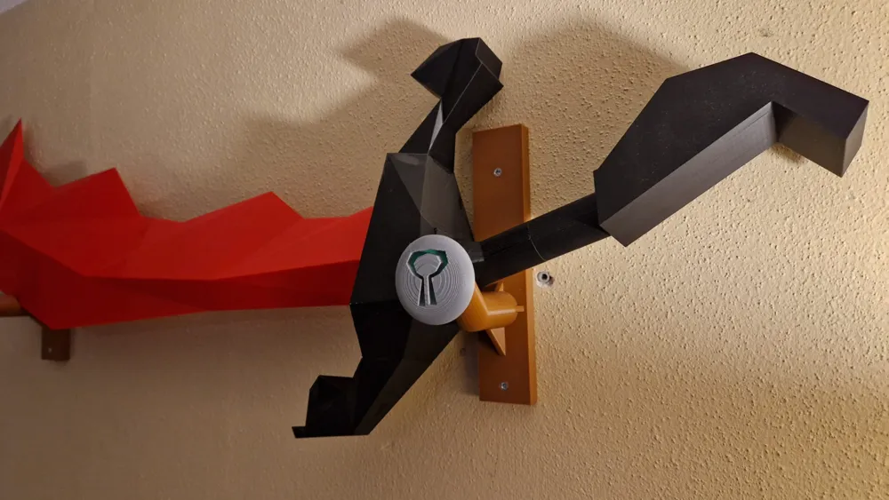 Runescape OSRS Dragon Scimitar Wall Mount / Holder - Free 3D Print ...
