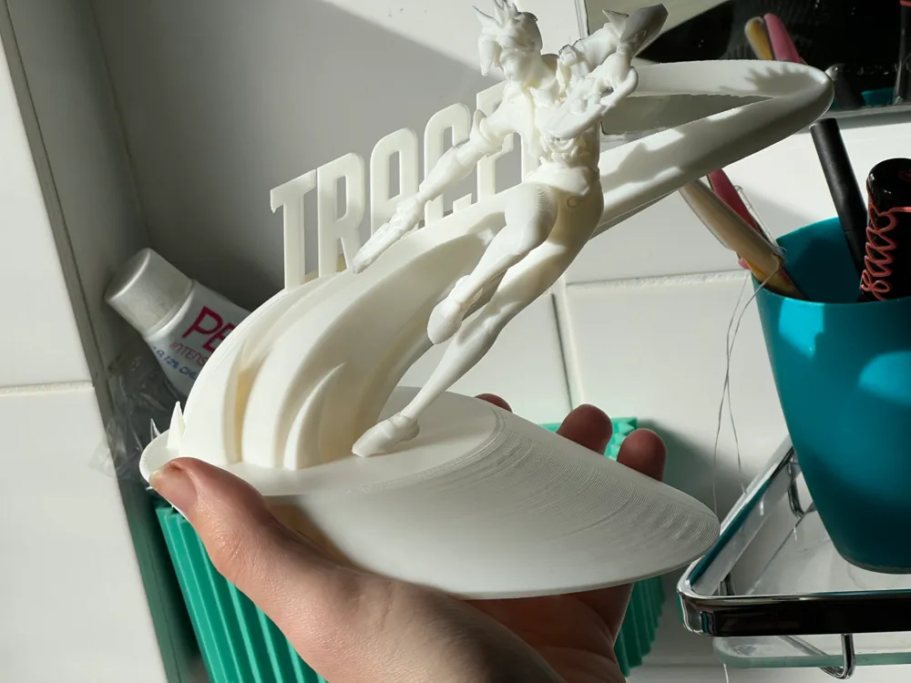 Tracer Overwatch Statue - Free 3D Print Model - MakerWorld