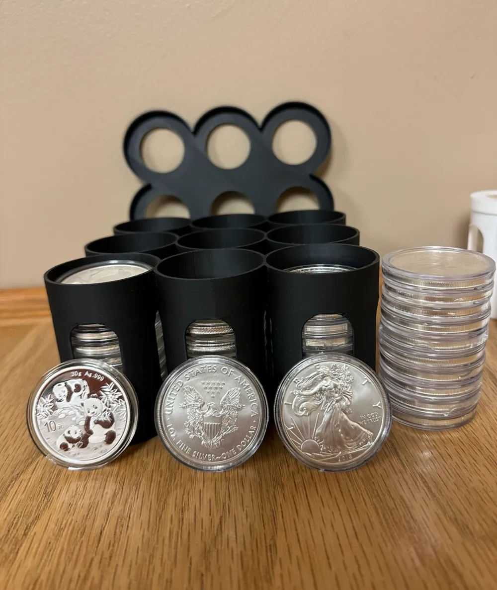 Silver Coin Organizer (up to 90 Silver coins) by PleasantStCreations ...