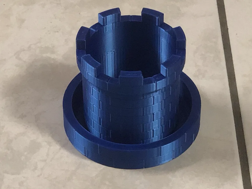 Flower Pot Castle Tower with/without Saucer - Free 3D Print Model ...