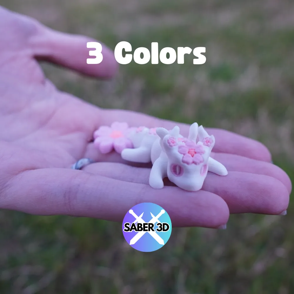 Mini Cherry Blossom Dragon - Free 3D Print Model - MakerWorld