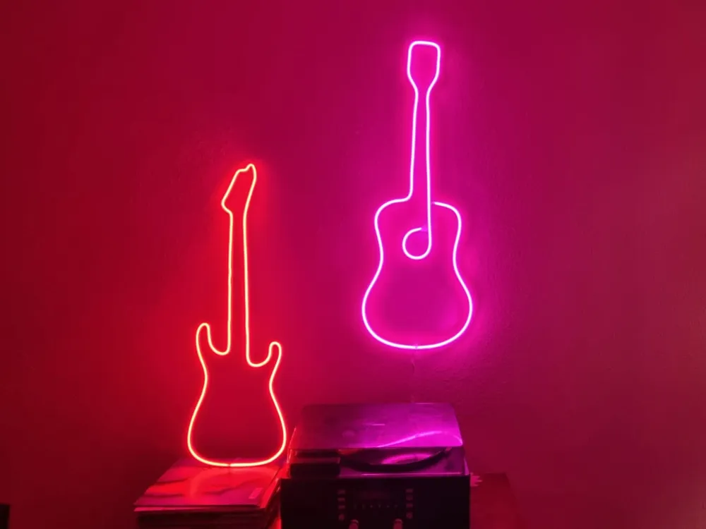 Acoustic Guitar Neon Sign Collection by AlexS - MakerWorld