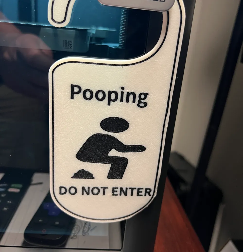 Pooping Do not enter door sign by 3Dprinting4fun - MakerWorld
