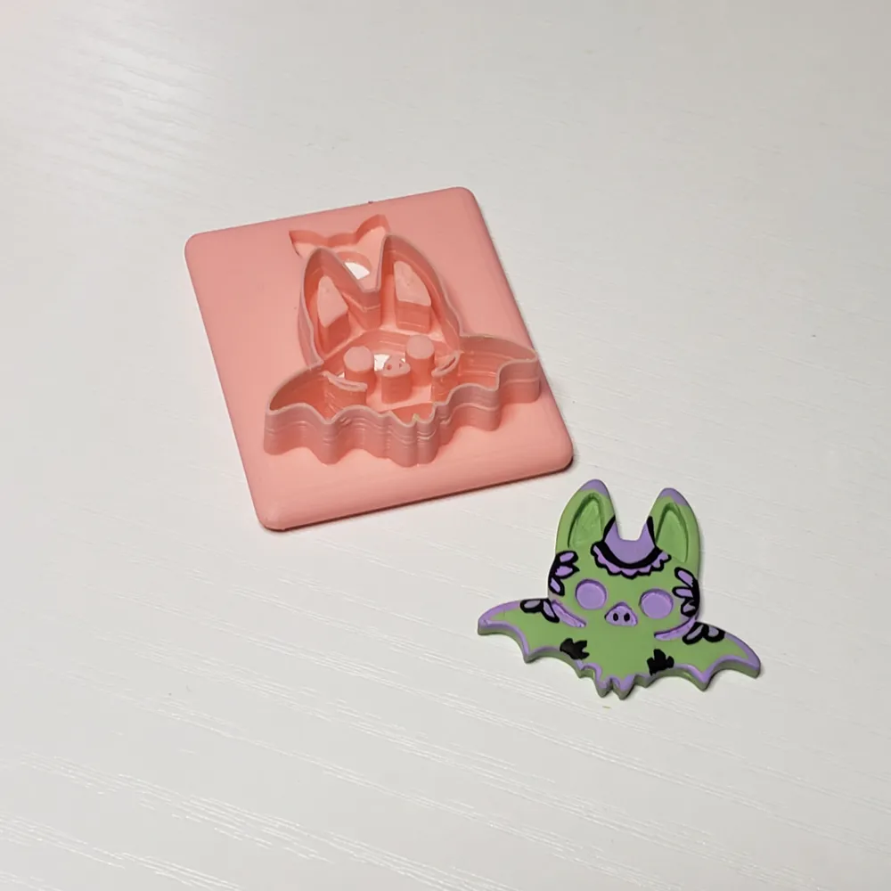 Cute Bat Polymer Clay Earring Cutter - Free 3D Print Model - MakerWorld