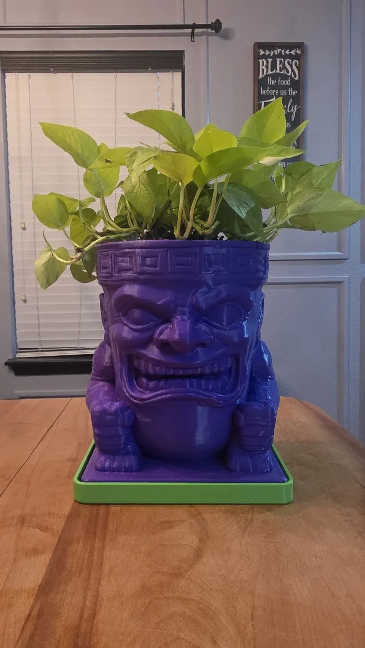 Tiki-Style Planter - Easier Print Remixed by marinegeek23 MakerWorld ...
