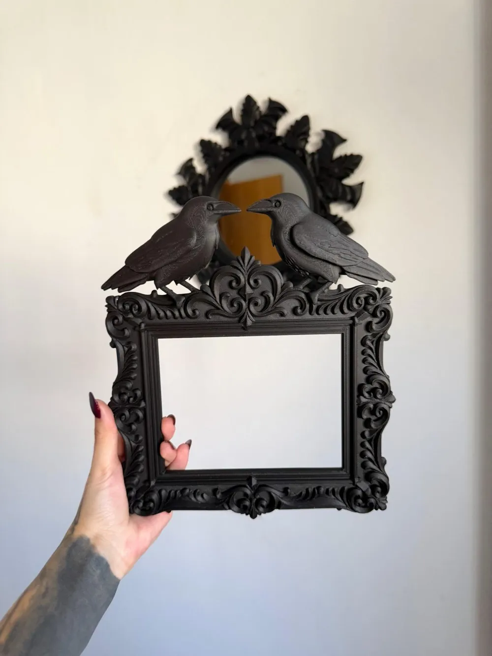 Gothic Ravens Frame Ornate Decor for Dark Altars by Akshan_Designs ...