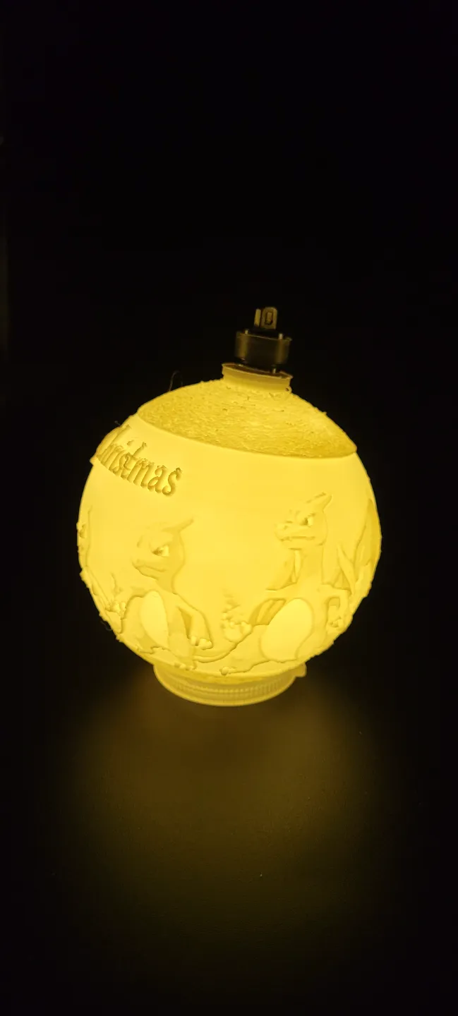 Christmas Charmander Lithophane Ornament by Galactic Creations 3D ...