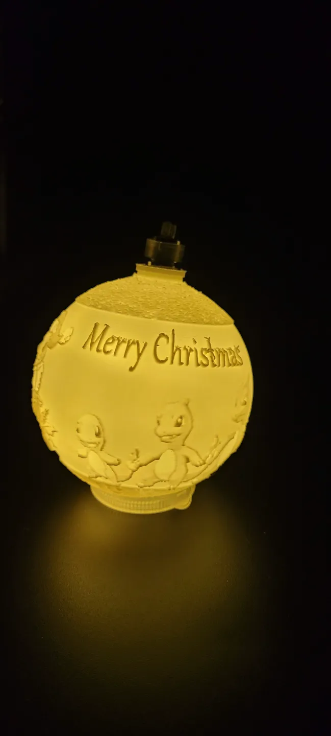 Christmas Charmander Lithophane Ornament by Galactic Creations 3D ...