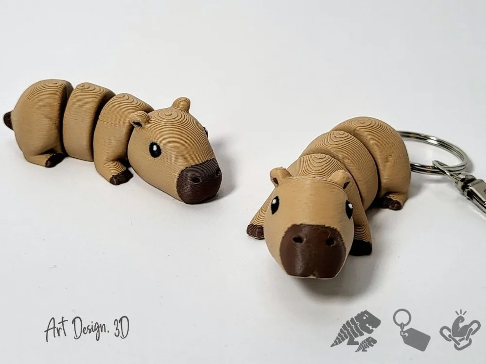 Articulated Capybara - Strong Joints - Free 3D Print Model - MakerWorld
