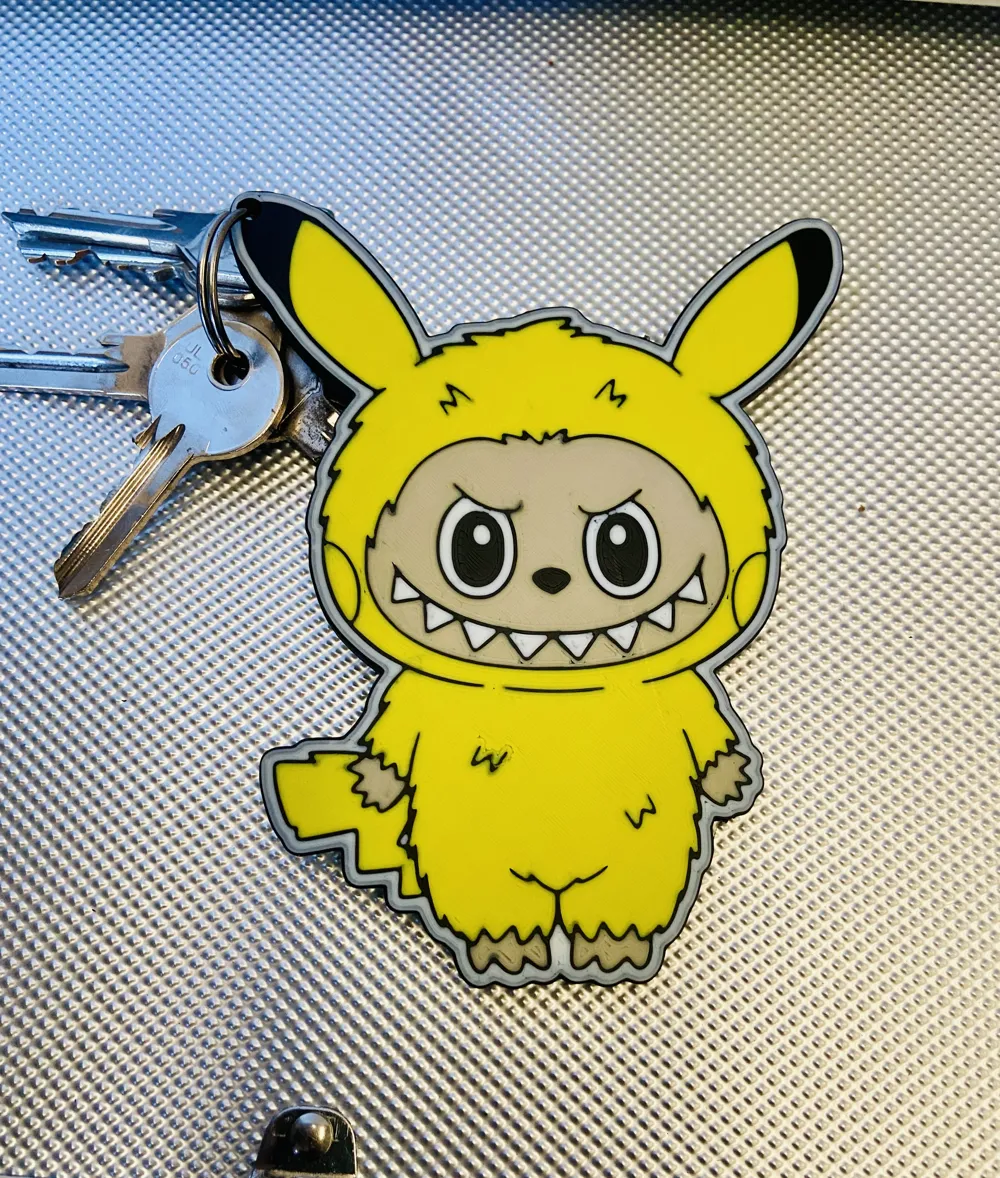 LABUBUU PIKACHU KEYCHAIN by GAF 3D MakerWorld: Download Free 3D Models