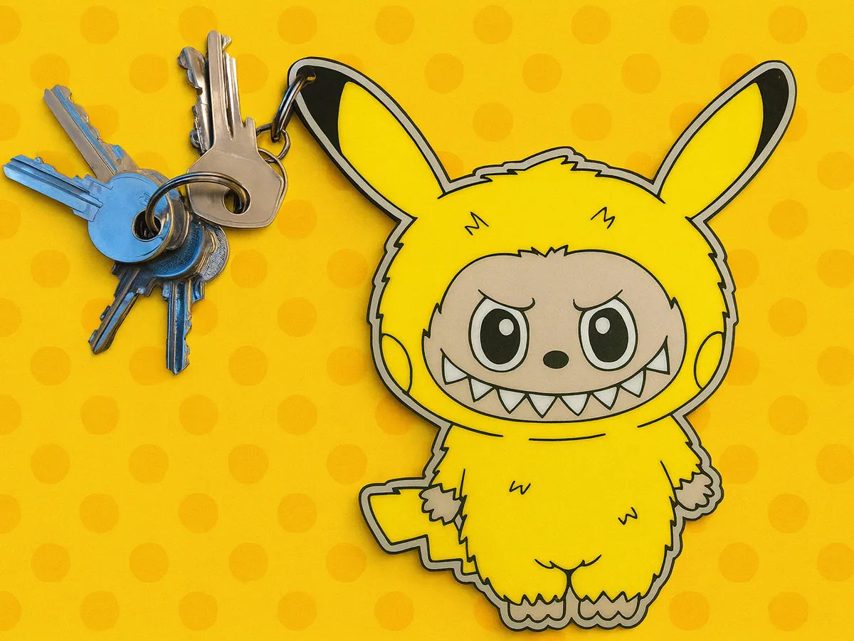 LABUBUU PIKACHU KEYCHAIN by GAF 3D MakerWorld: Download Free 3D Models