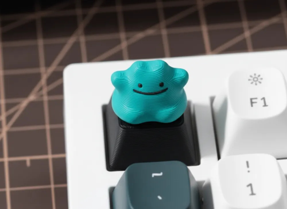 Ditto Pokemon Keyboard Keycap MX - Free 3D Print Model - MakerWorld