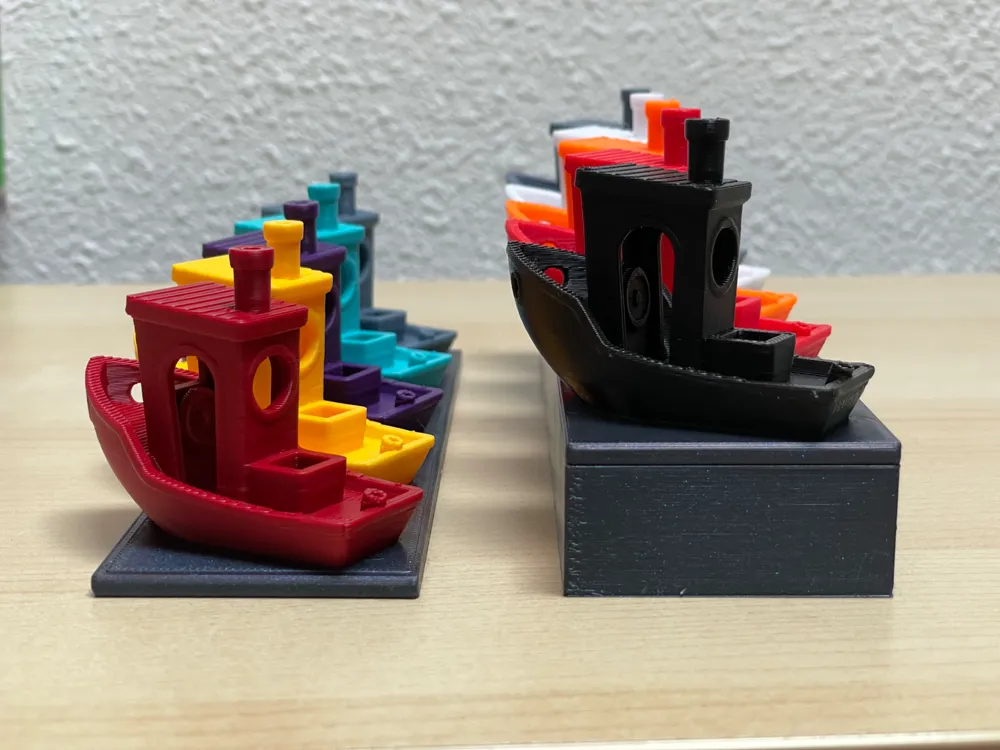 Benchy display shelf holder flat, high, modular - Free 3D Print Model ...