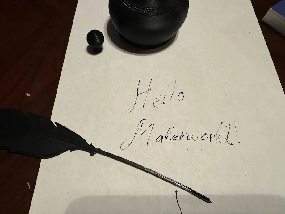 Raven Feather Quill and Inkwell by Kopp3D - MakerWorld