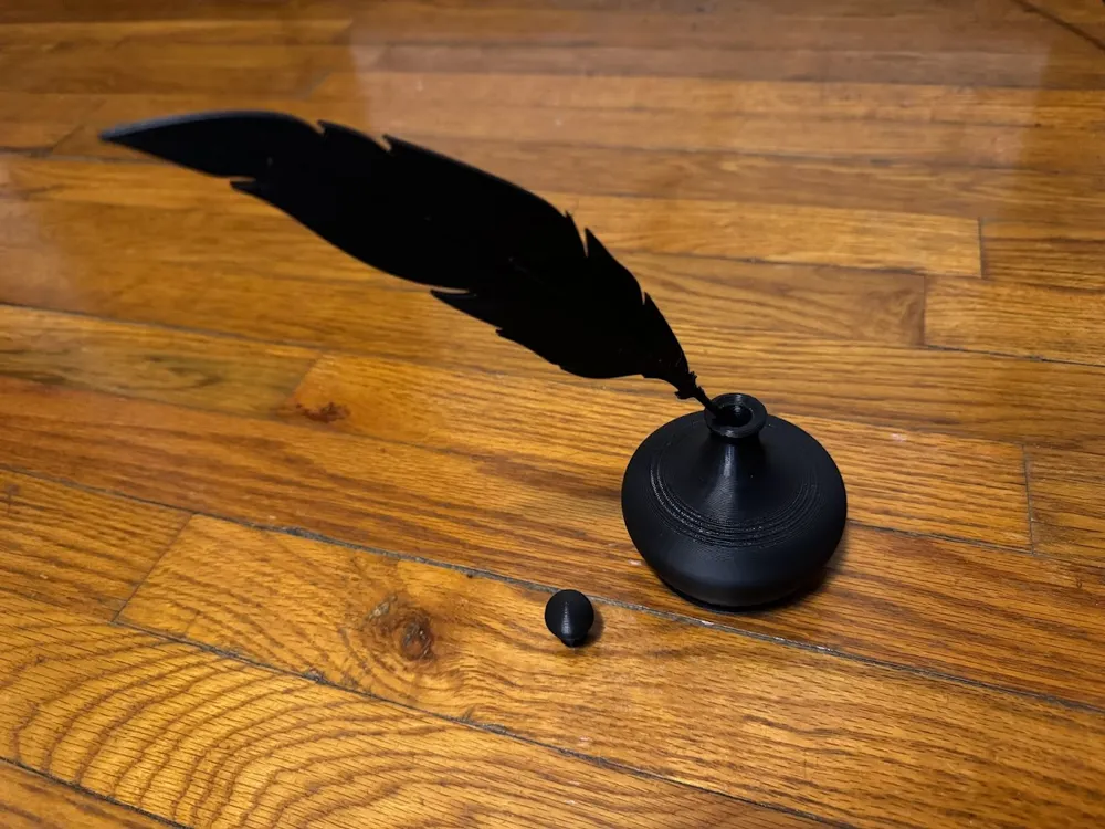 Raven Feather Quill and Inkwell by Kopp3D MakerWorld: Download Free 3D ...