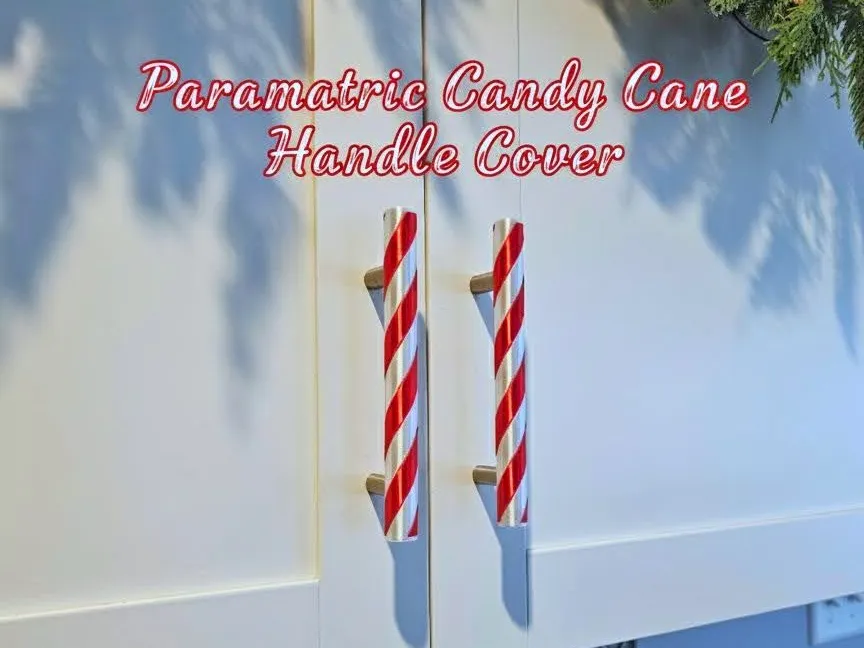 Parametric Candy Cane Handle Cover by Perfect Prints MakerWorld ...