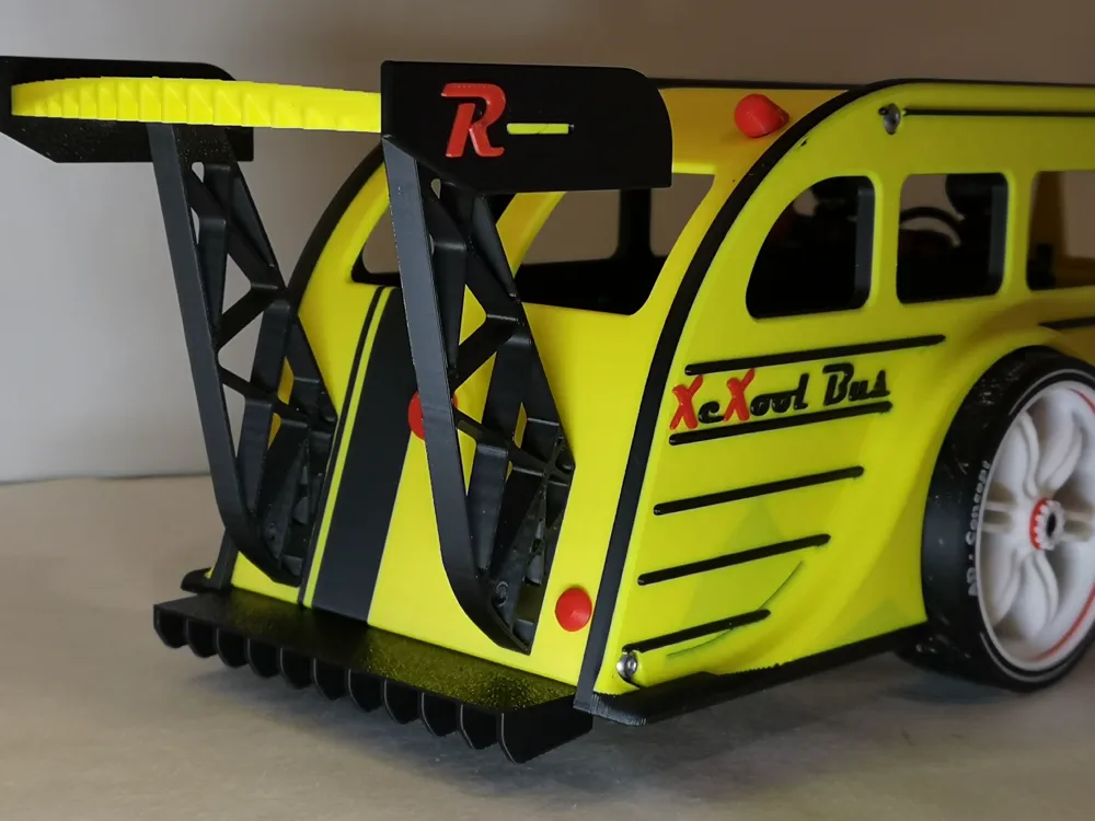 School Bus - Hot Rod - V12 Engine - Free 3D Print Model - MakerWorld