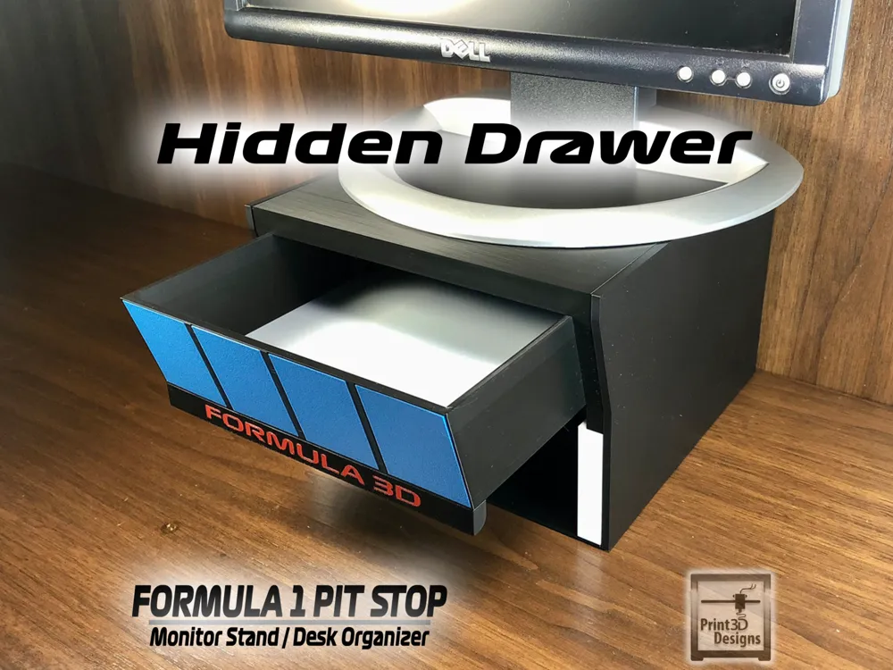 Formula 1 Pit Stop Monitor Stand / Desk Organizer by PRINT3D DESIGNS ...