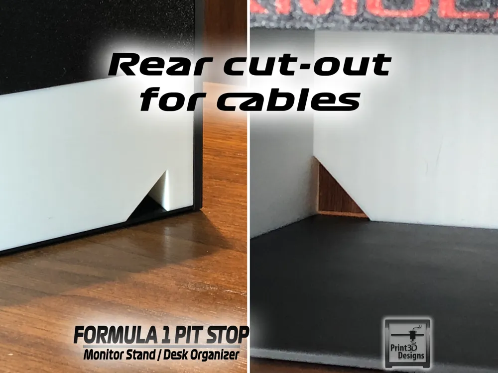 Formula 1 Pit Stop Monitor Stand / Desk Organizer by PRINT3D DESIGNS ...