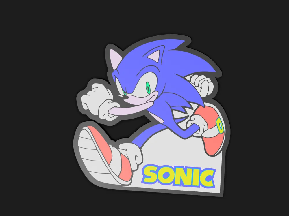 sonic led Lightbox by Vitormhs - MakerWorld