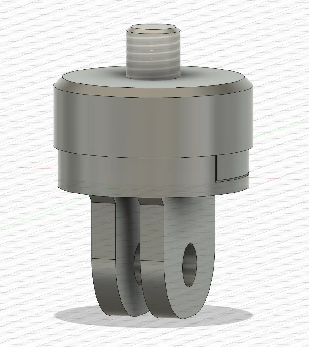 1/4-20 GoPro Mounting Finger Adapter - Heavy Duty - Free 3D Print Model ...