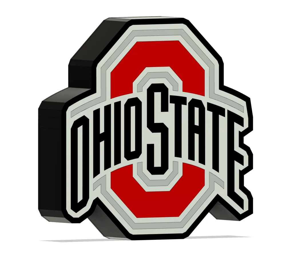 Ohio State Buckeyes Light Box - NCAA Football - Free 3D Print Model ...