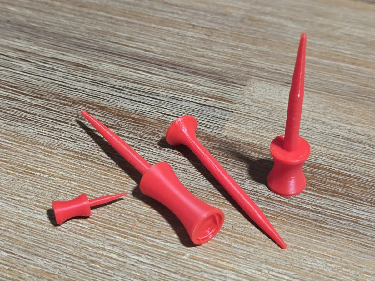 Parametric Golf Tee, Spike, Pin generator - Free 3D Print Model ...