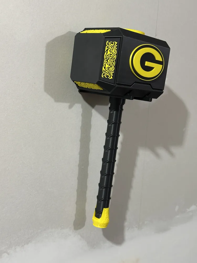 Thor Hammer Wall Mount - Free 3D Print Model - MakerWorld