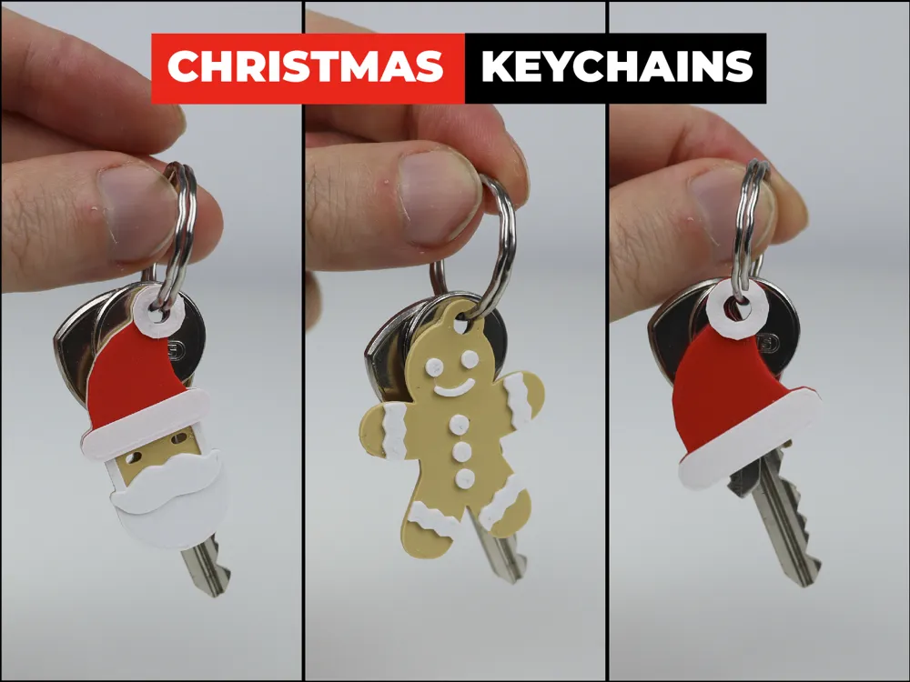 CHRISTMAS KEYCHAINS by cube3dworld - MakerWorld