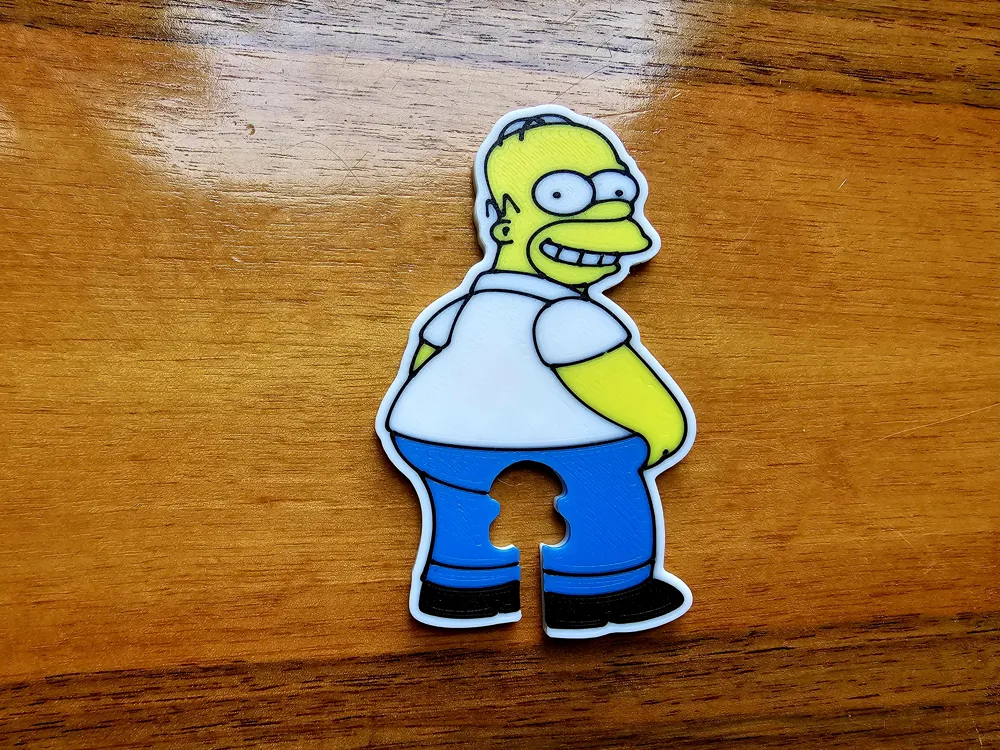 Homer Simpson Butt Bread Clip – Bag Closure by Fast3D MakerWorld ...