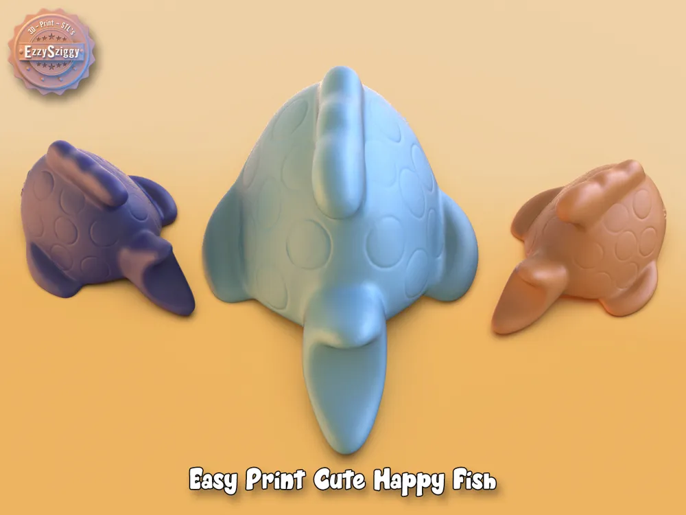 Easy Print Cute Happy Fish by EzzySziggy - MakerWorld