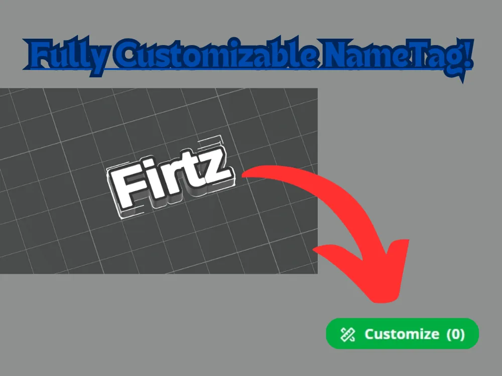 Name Tag Fully Customizable - Free 3D Print Model - MakerWorld
