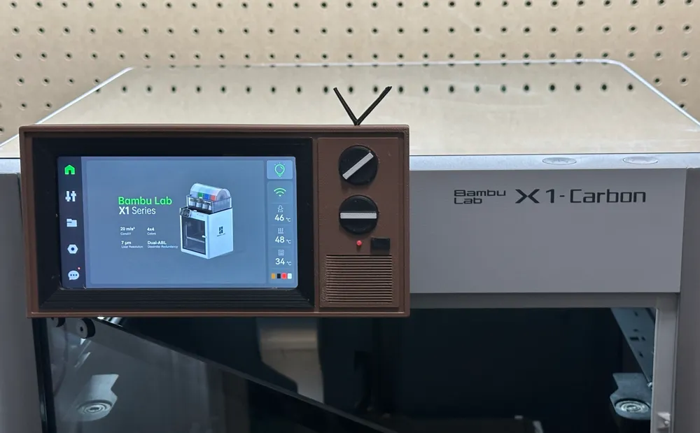 Retro TV X1C screen Cover by layrgoods - MakerWorld