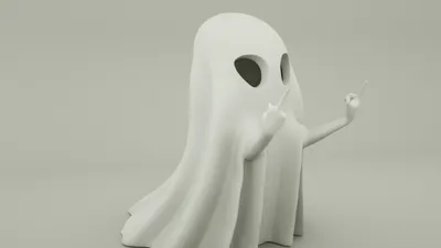 Middle Finger Ghost by 9527-9527 MakerWorld: Download Free 3D Models