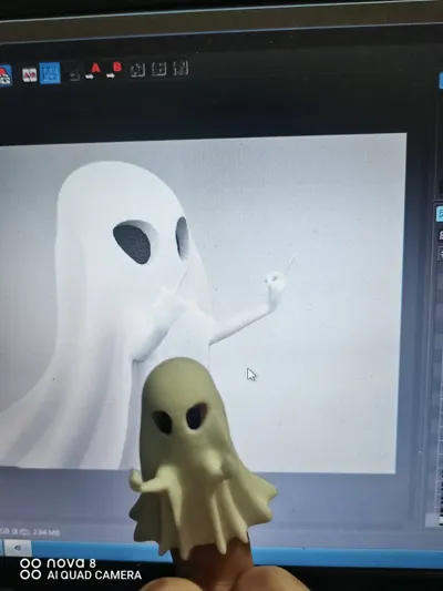 Middle Finger Ghost by 9527-9527 MakerWorld: Download Free 3D Models