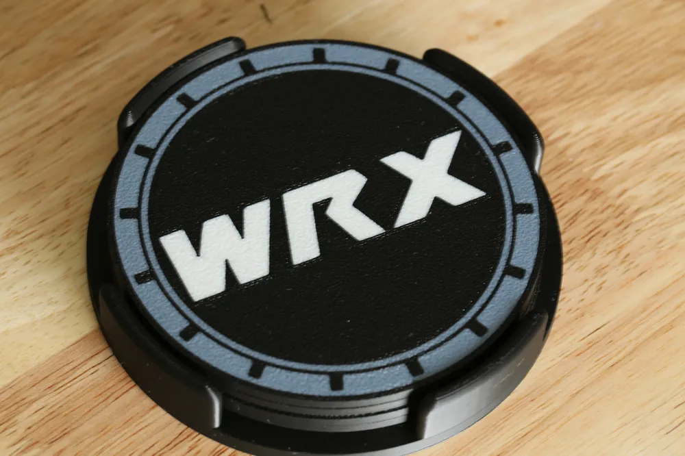 Subaru WRX Logo Car Coaster Drink Holder - Free 3D Print Model - MakerWorld