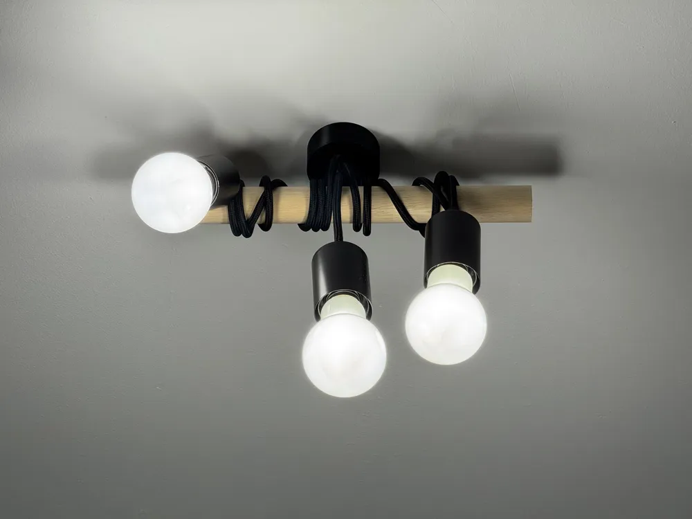 ceiling chandelier with coiled cables - Free 3D Print Model - MakerWorld