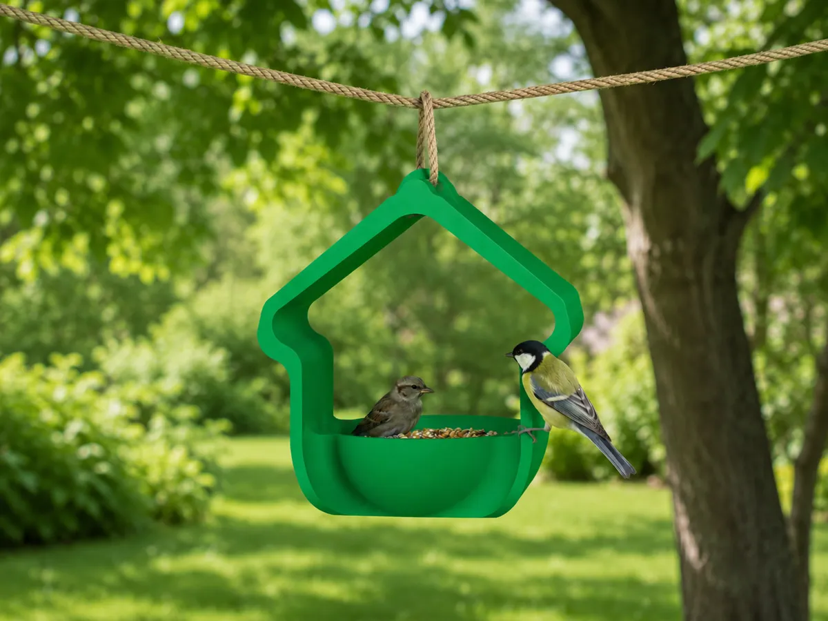 Hanging Bird Feeder – House Design - Free 3D Print Model - MakerWorld
