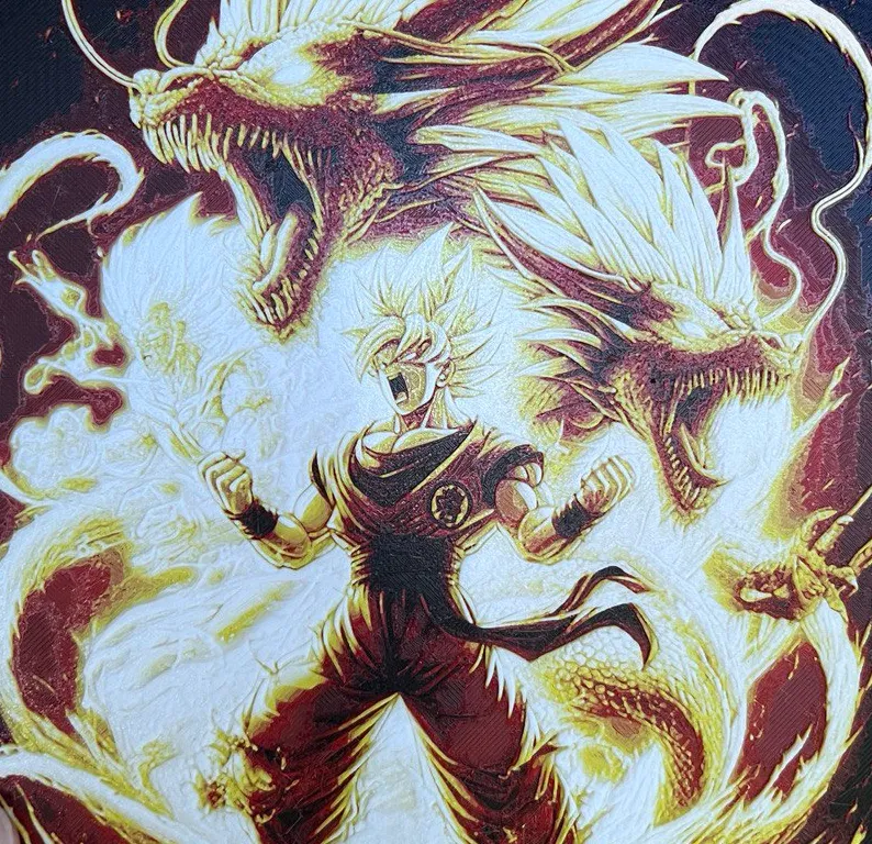 Dragon Ball, Goku Dragon Fire Hueforge 200x200 by Mysstra hueforge ...