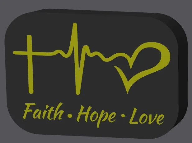Faith Hope Love - Motivational Lightbox by A1 Graphix - MakerWorld