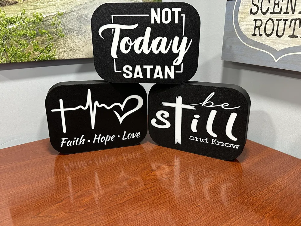 Faith Hope Love - Motivational Lightbox by A1 Graphix - MakerWorld