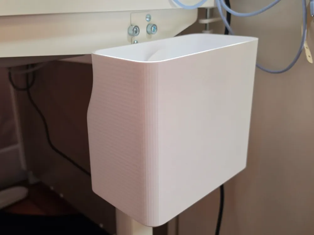Desk Bin Trash Can for Ikea Relatera Desk - Free 3D Print Model ...